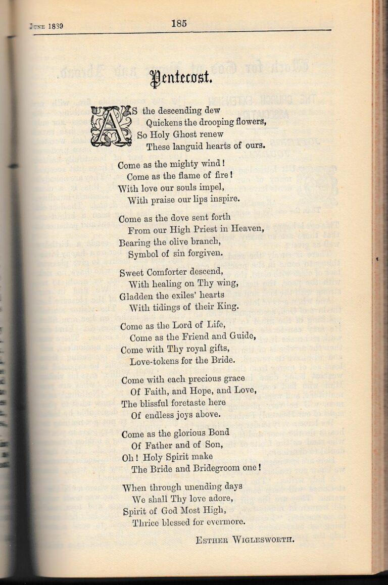 1889 BOF 185 pentecost poem – Sawbridgeworth Local History Society